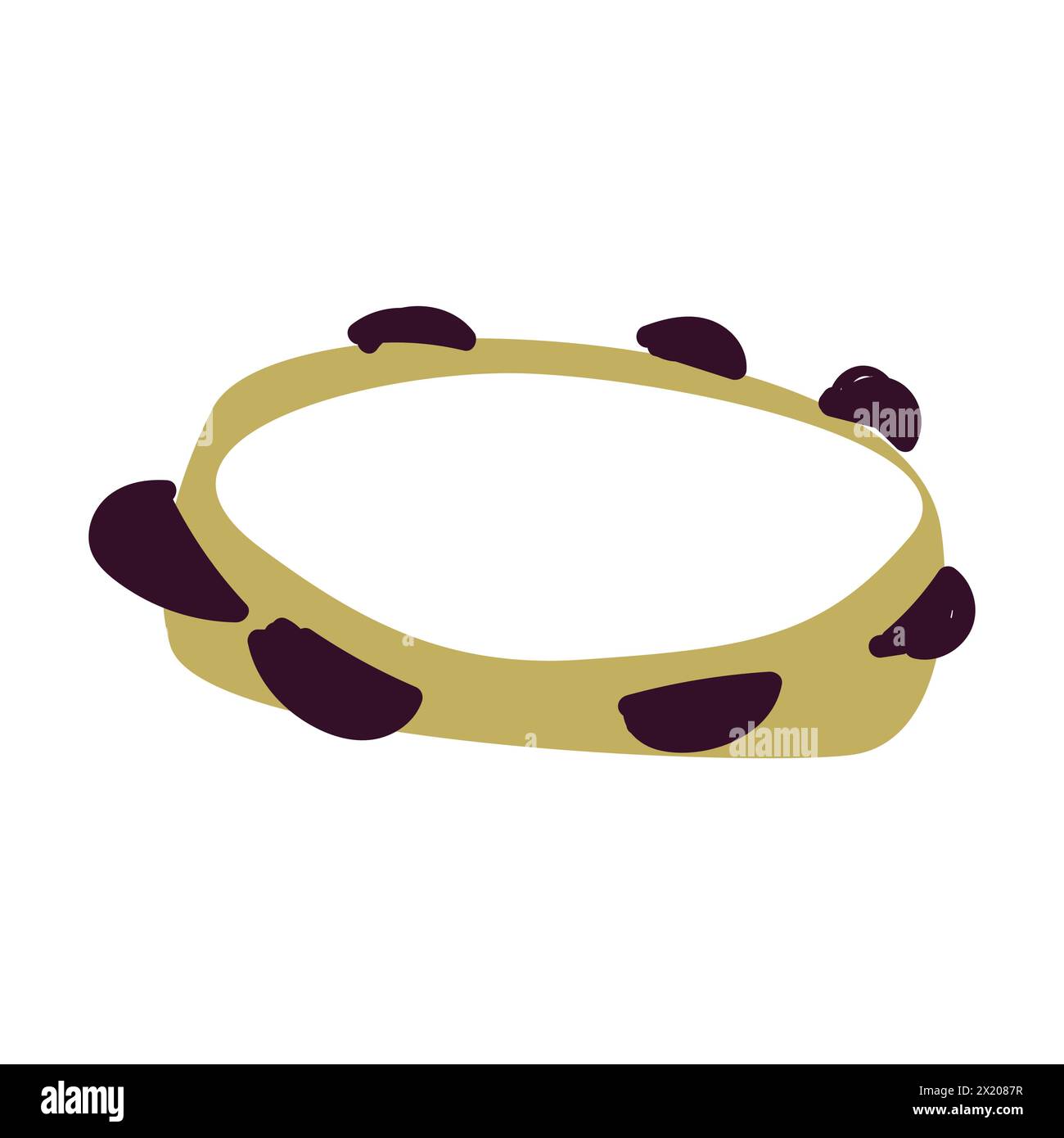 Instrument tambourine icon simple vector. Music drum for music ...