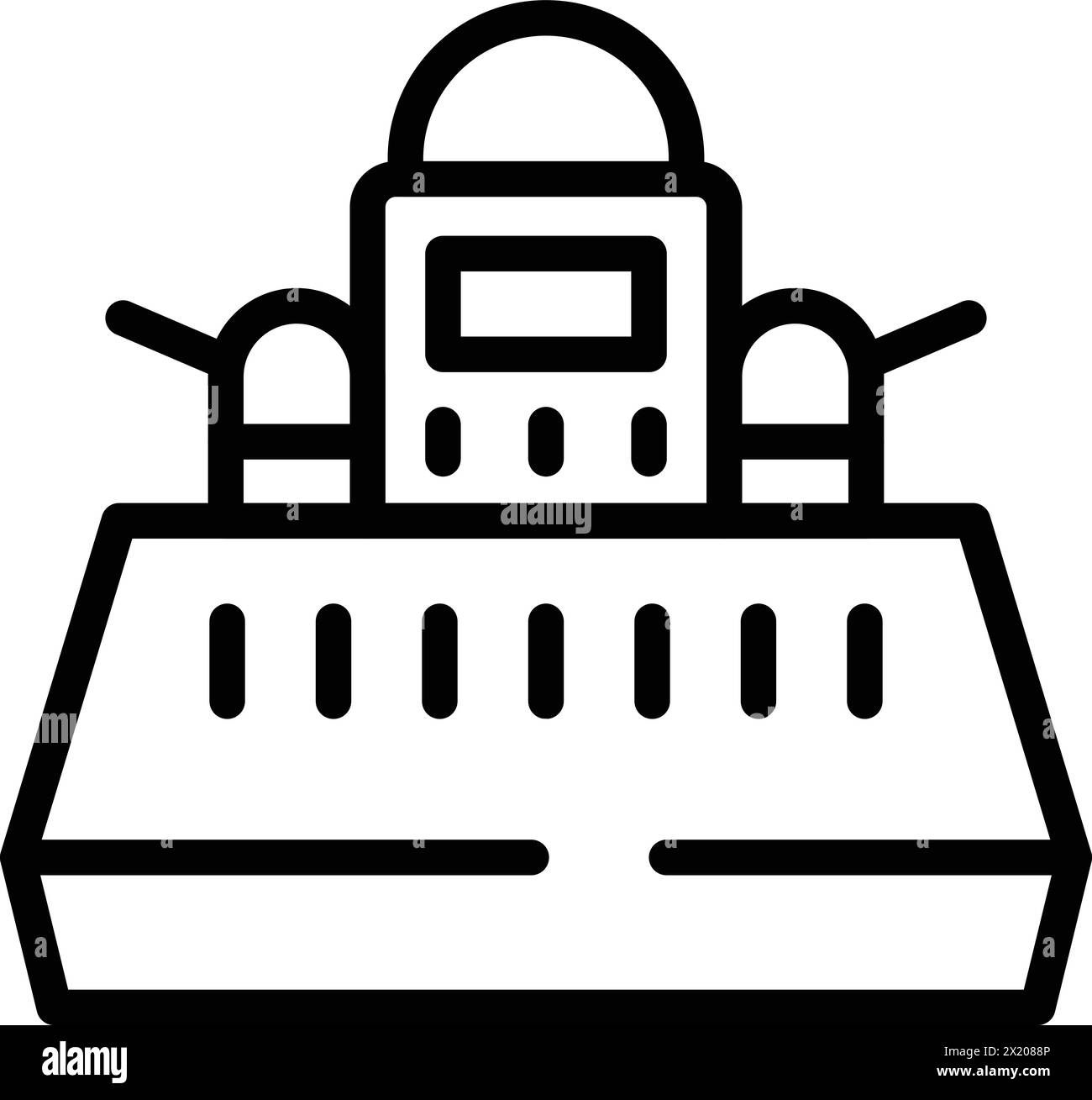 War attack fleet icon outline vector. Battleship force. Marine warfare ...