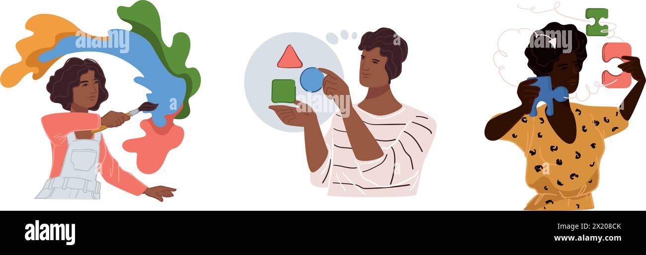 Creative Artistic Expression Workshop Set Stock Vector Image & Art - Alamy