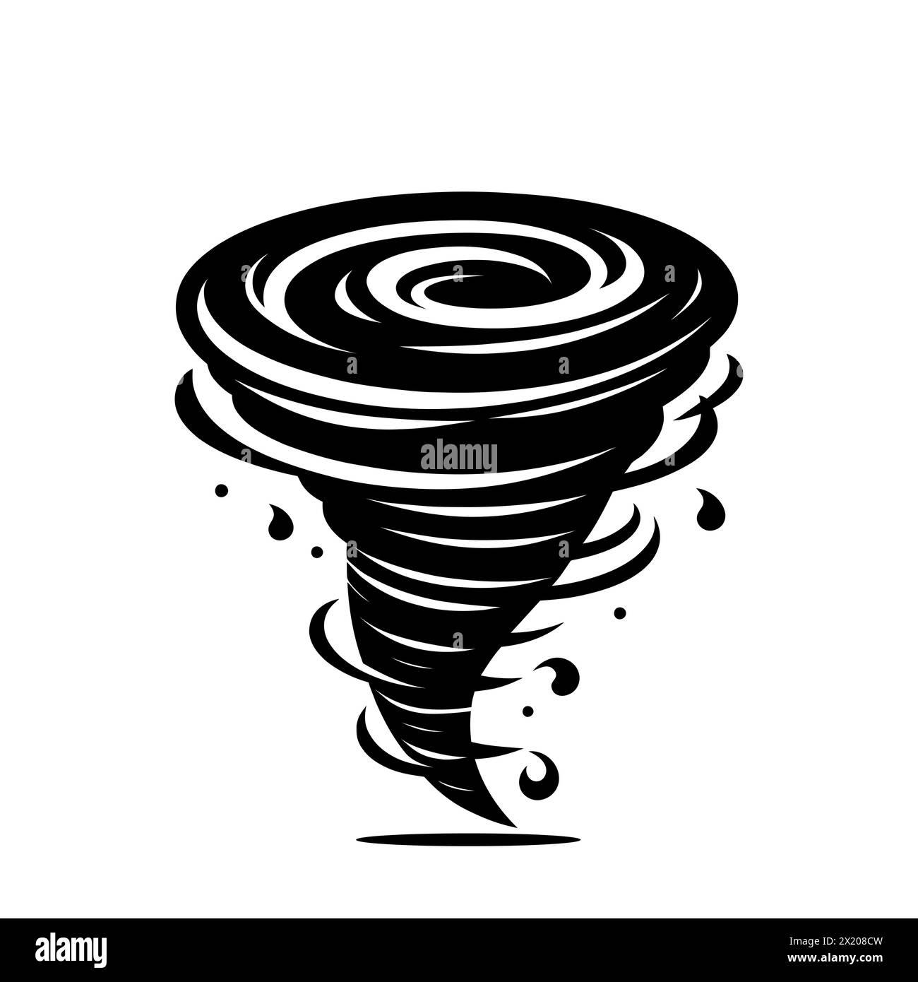 Tornado icon. Hurricane symbol. Black typhoon icon isolated on white background. Vector ...