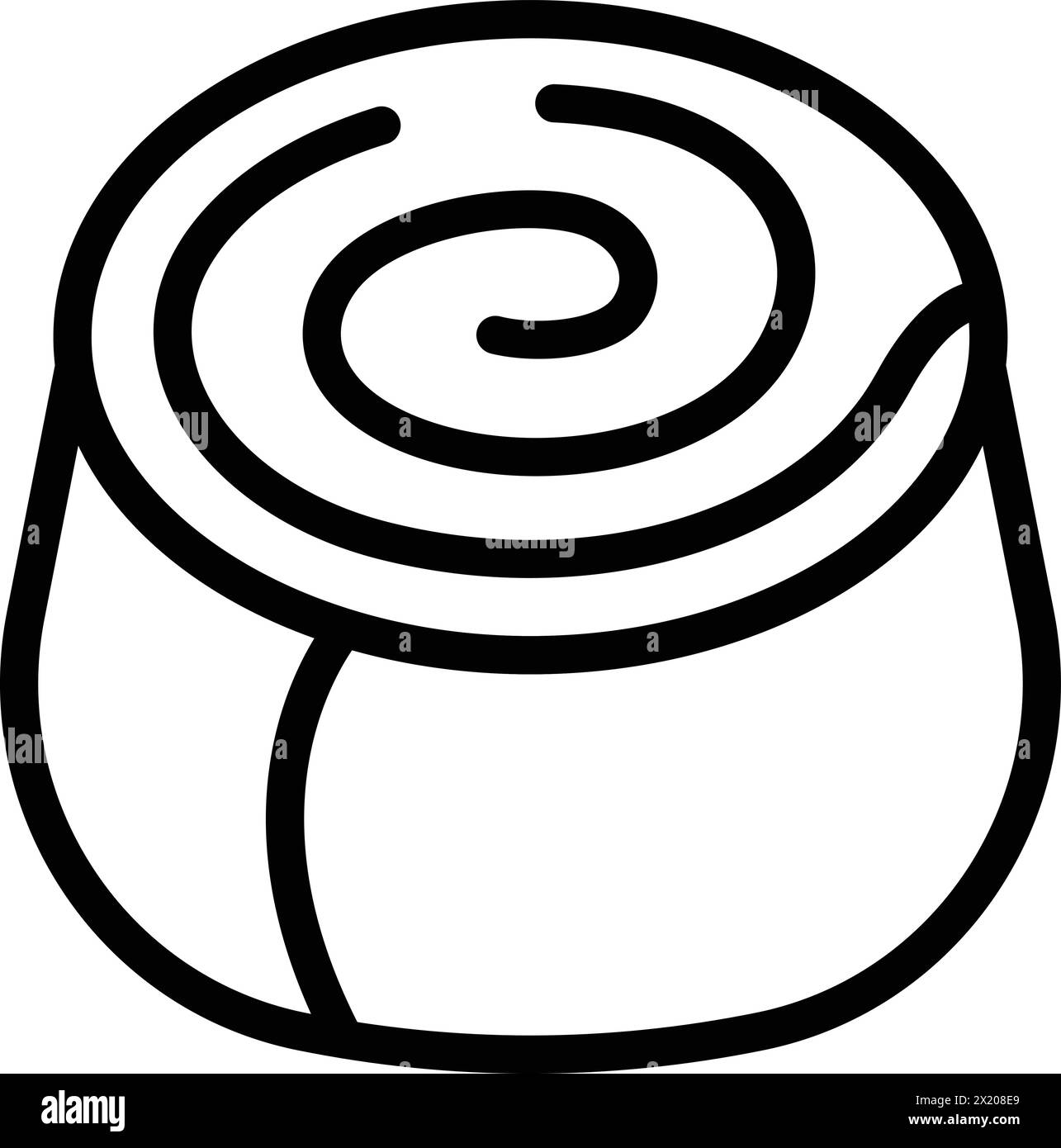 Cinnamon sticky bun icon outline vector. Baked pastry. Traditional bakery roll Stock Vector ...