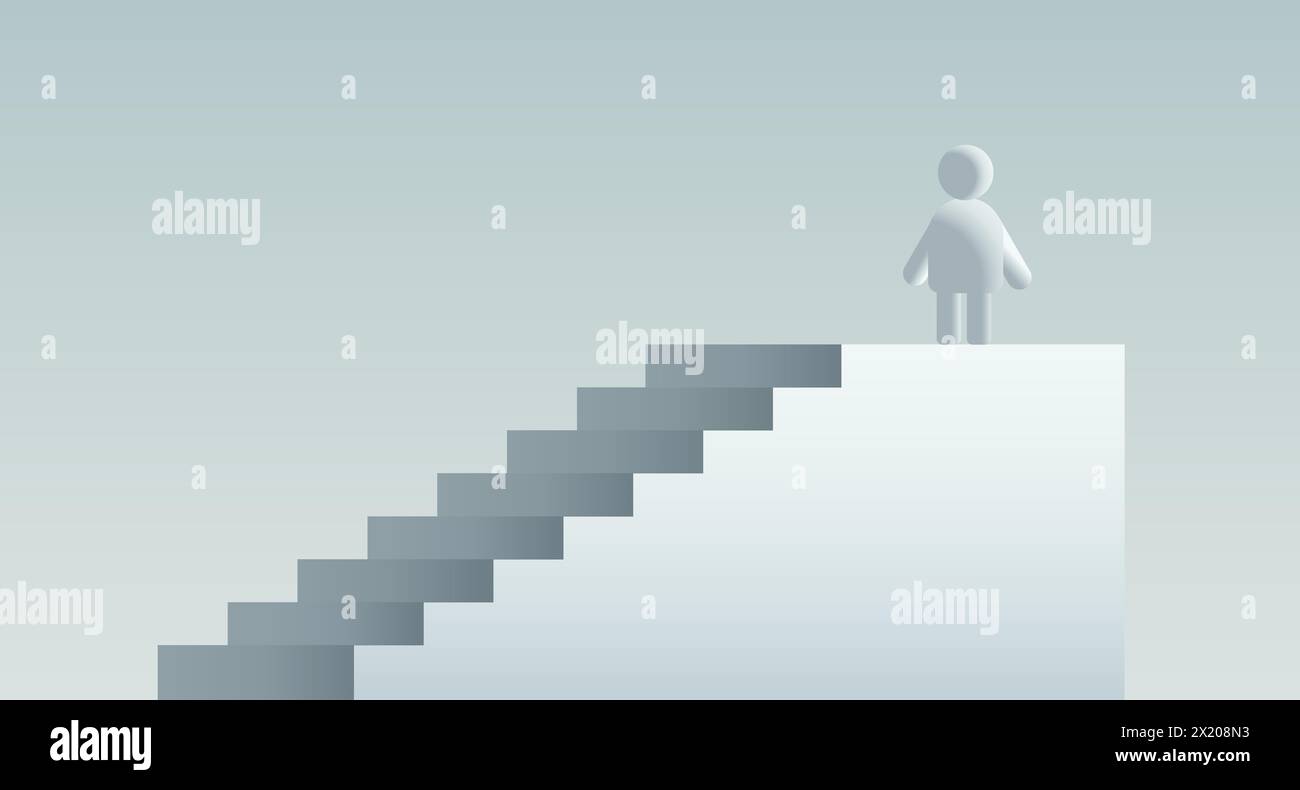 people icon person symbol human figure climbing stairs leadership ...