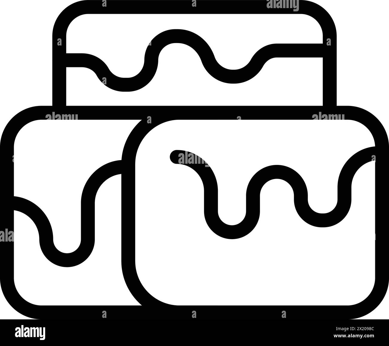 Breakfast cinnamon buns icon outline vector. Sweet rolls. Glazed tasty pastry treats Stock ...