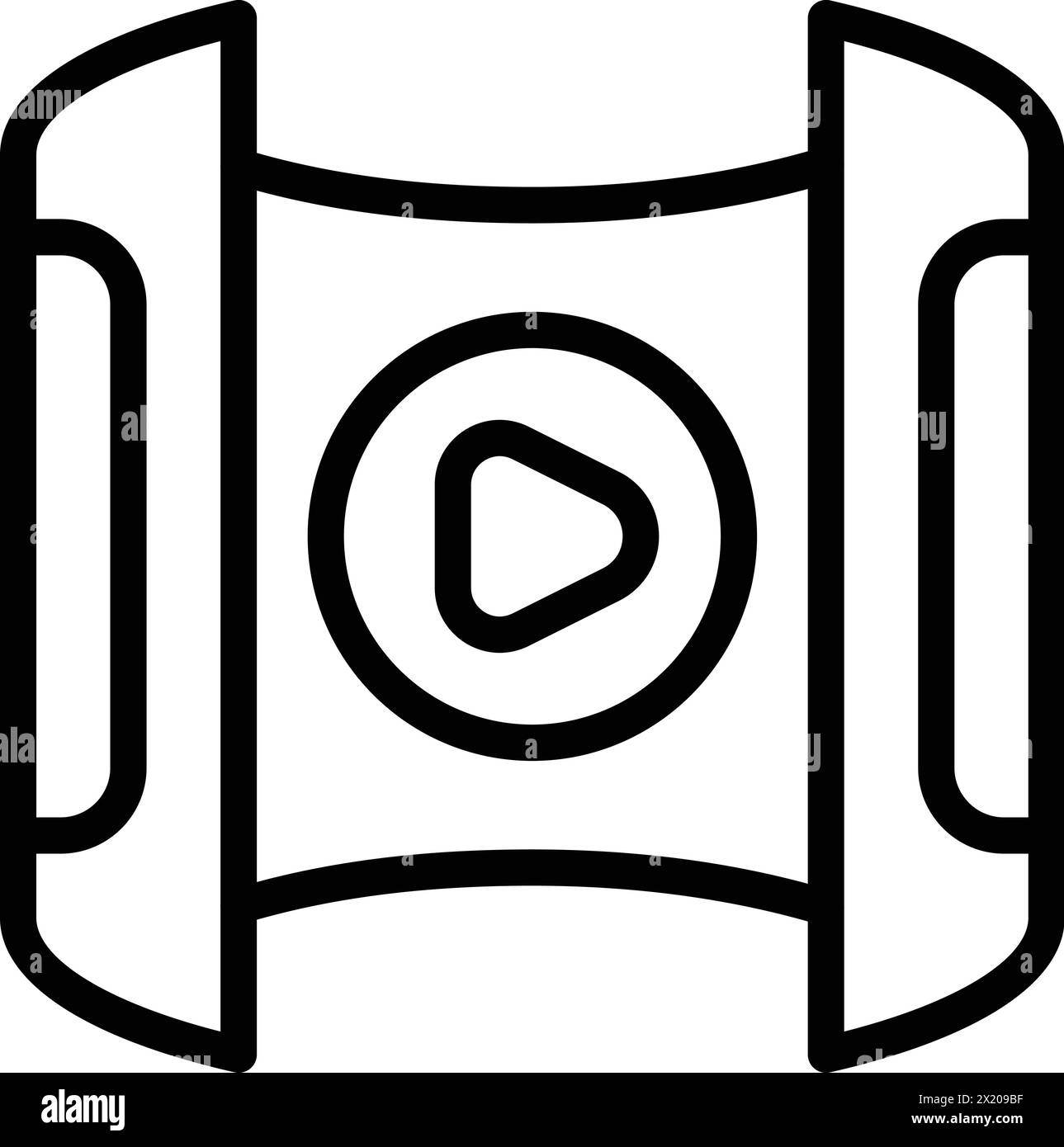 Virtual reality tour icon outline vector. Futuristic visualization ...