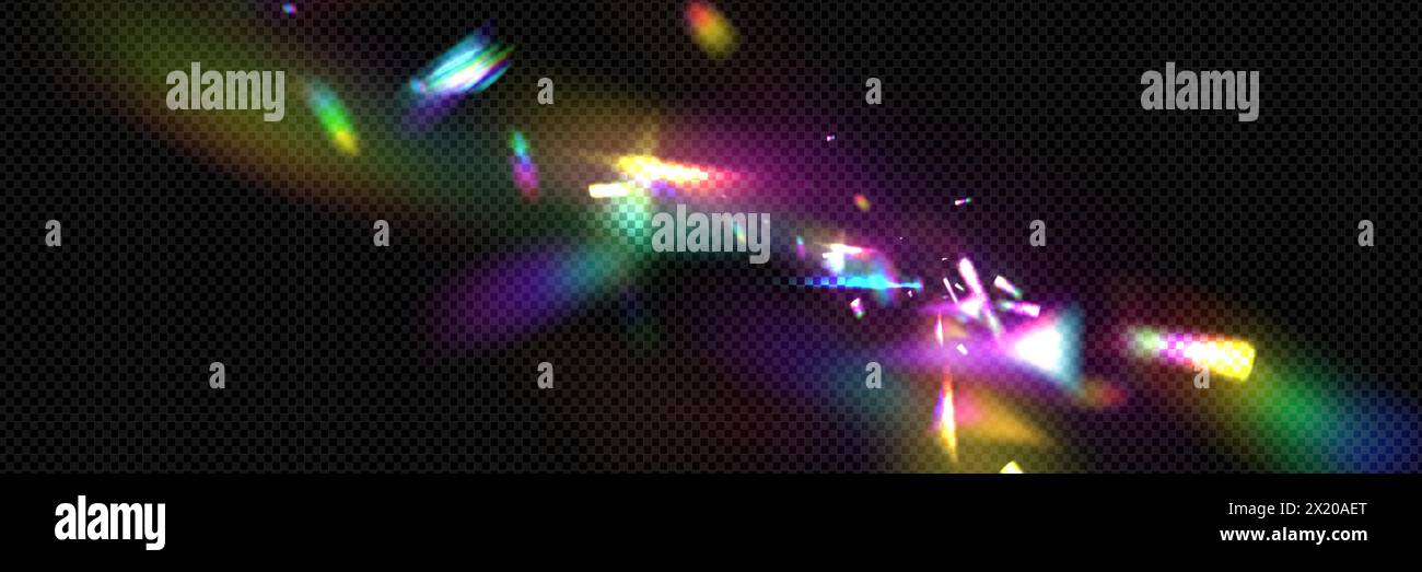 Diamond flare overlay effect on dark transparent background. Realistic ...