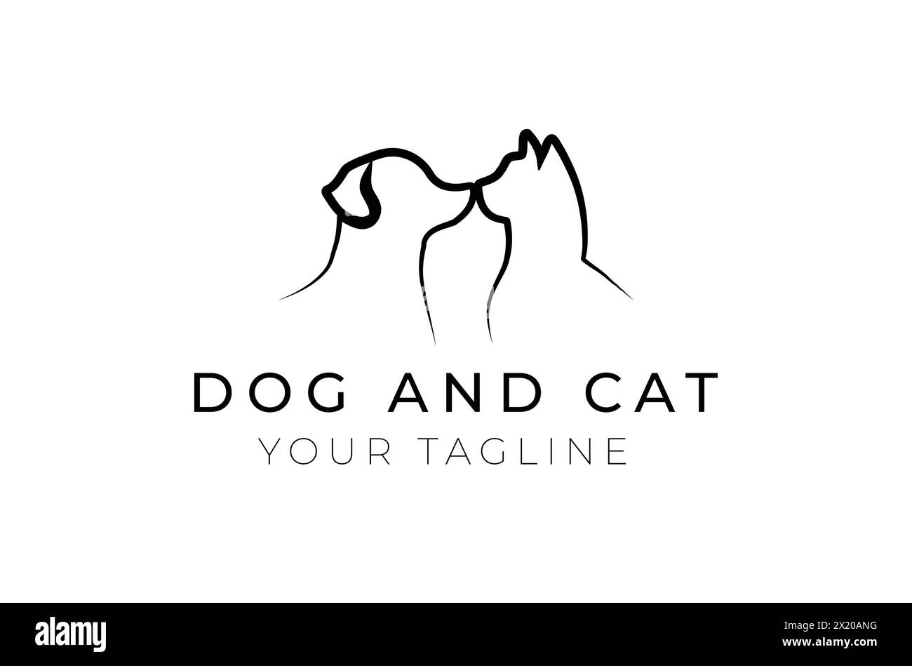 Cute simple outline cat Black and White Stock Photos & Images - Alamy