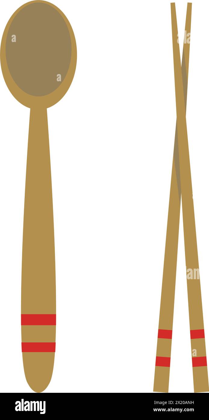 Chopsticks and spoon vector. chopsticks white background. wallpaper ...