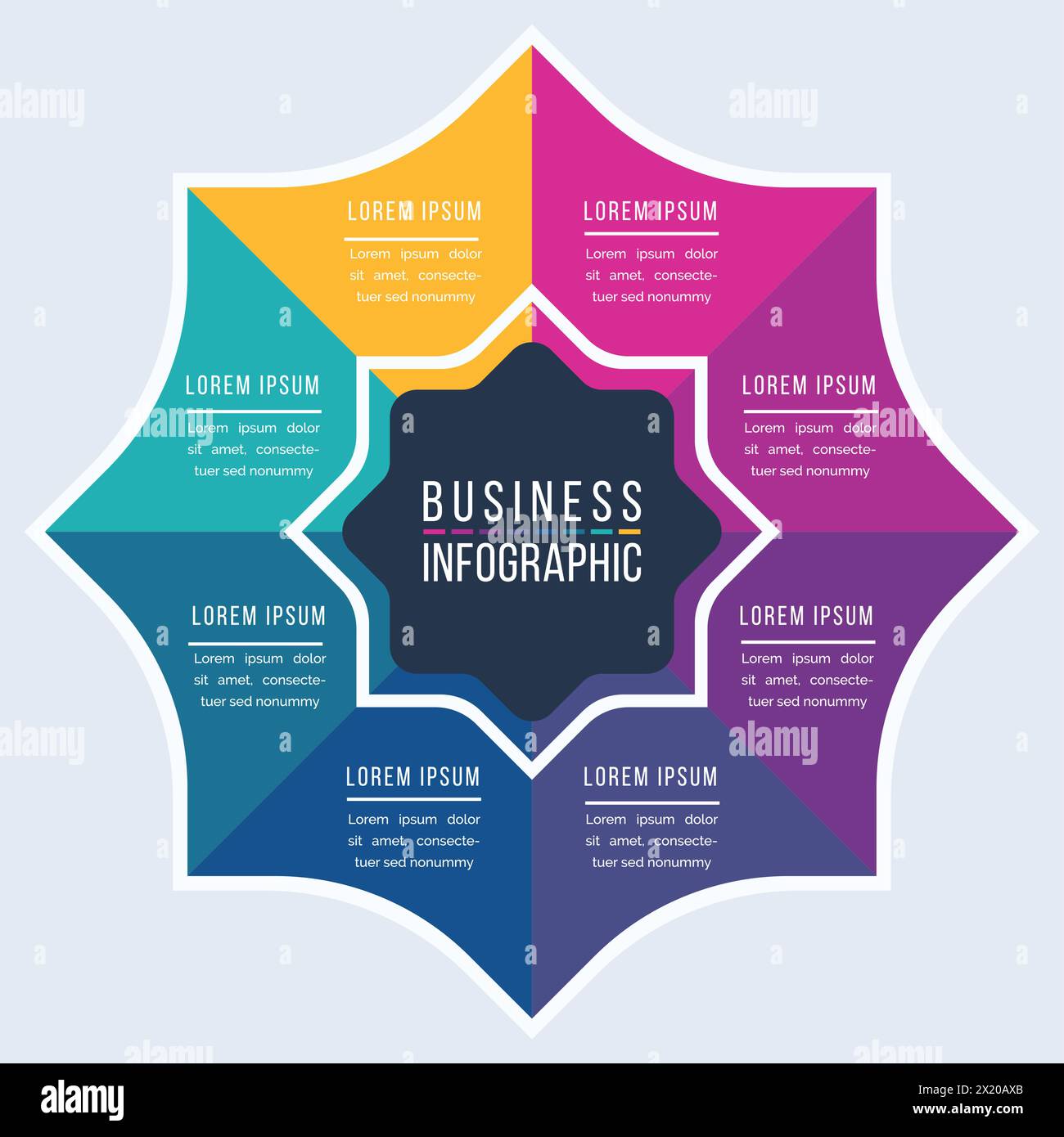 Infographic design 8 Steps, objects, elements or options business ...