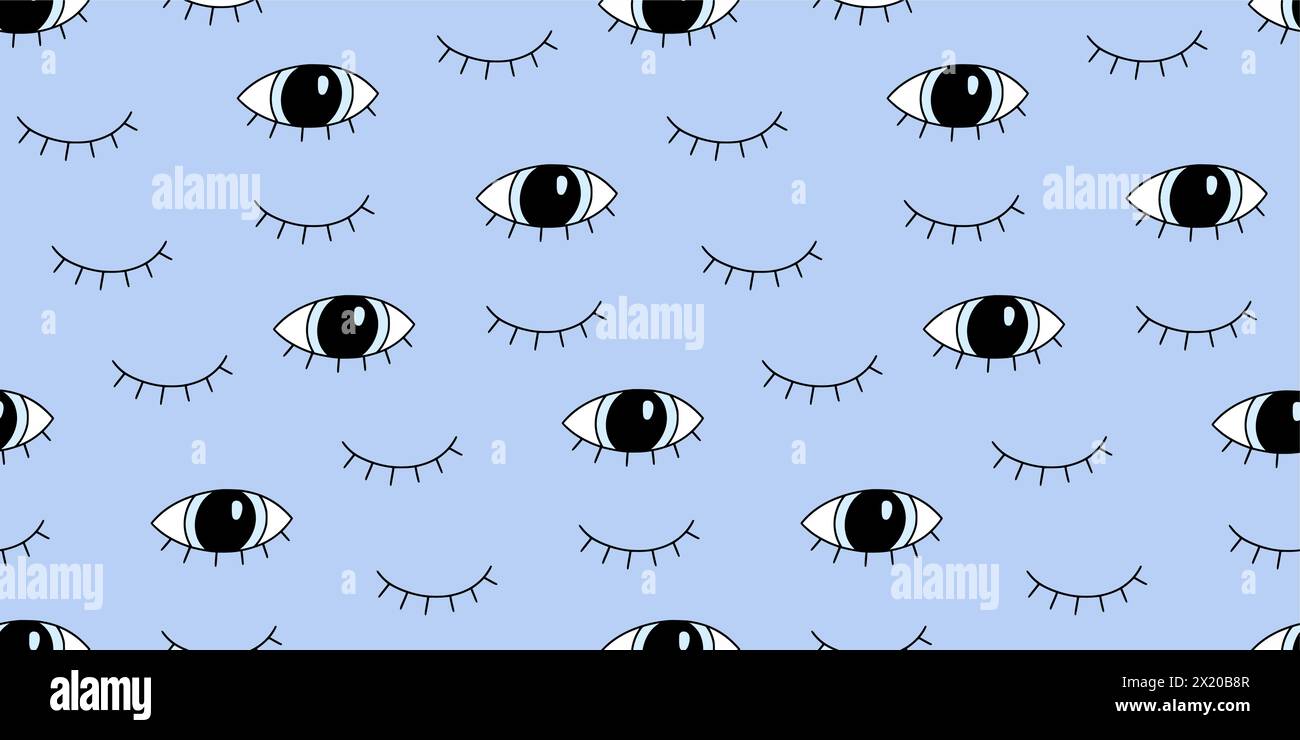 Eye doodle seamless vector pattern. Hand drawn doodle sketch simple ... Eye doodle seamless vector pattern. Hand drawn doodle sketch simple ...
