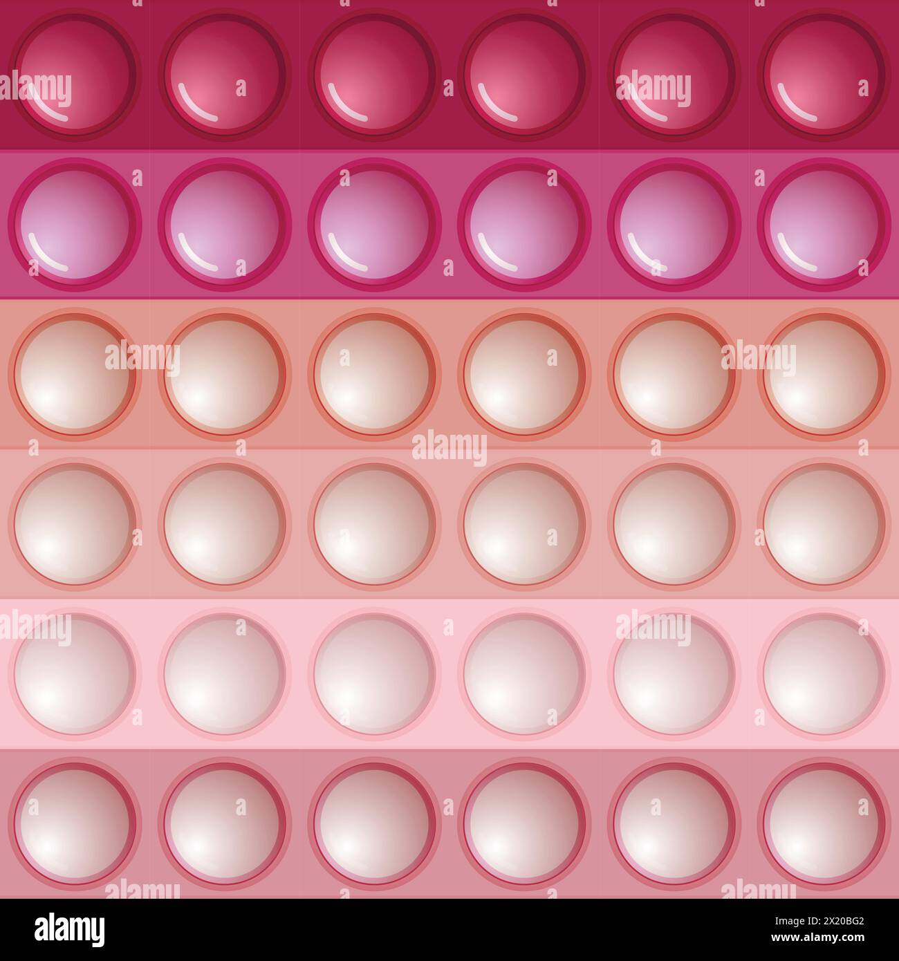 Seamless pattern with trendy game pop it, simple dimple. Rainbow fidget ...