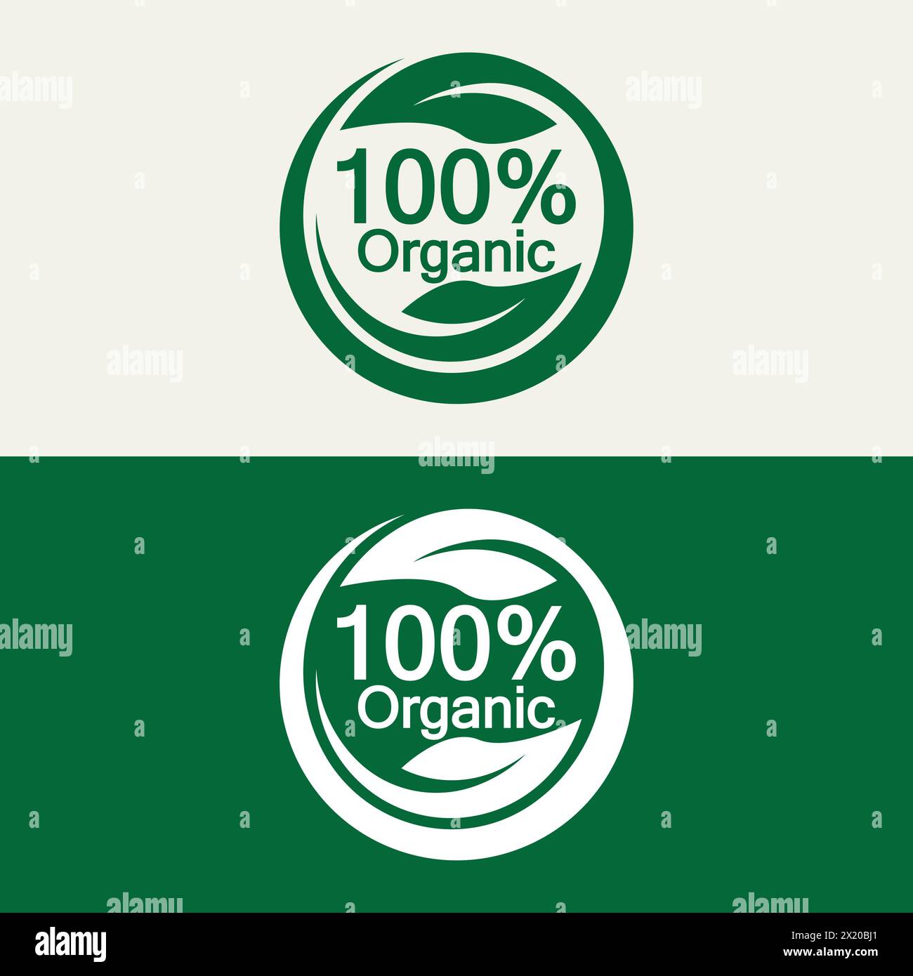 100 percent organic vector logo design. Can use for label, badge, print ...