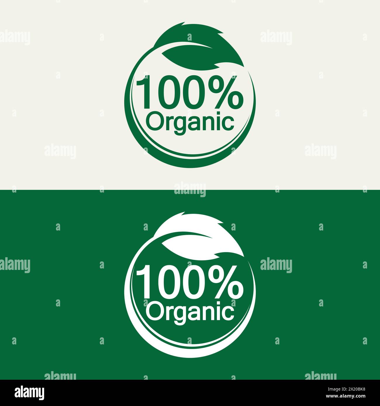 100 percent organic vector logo design. Can use for label, badge, print ...