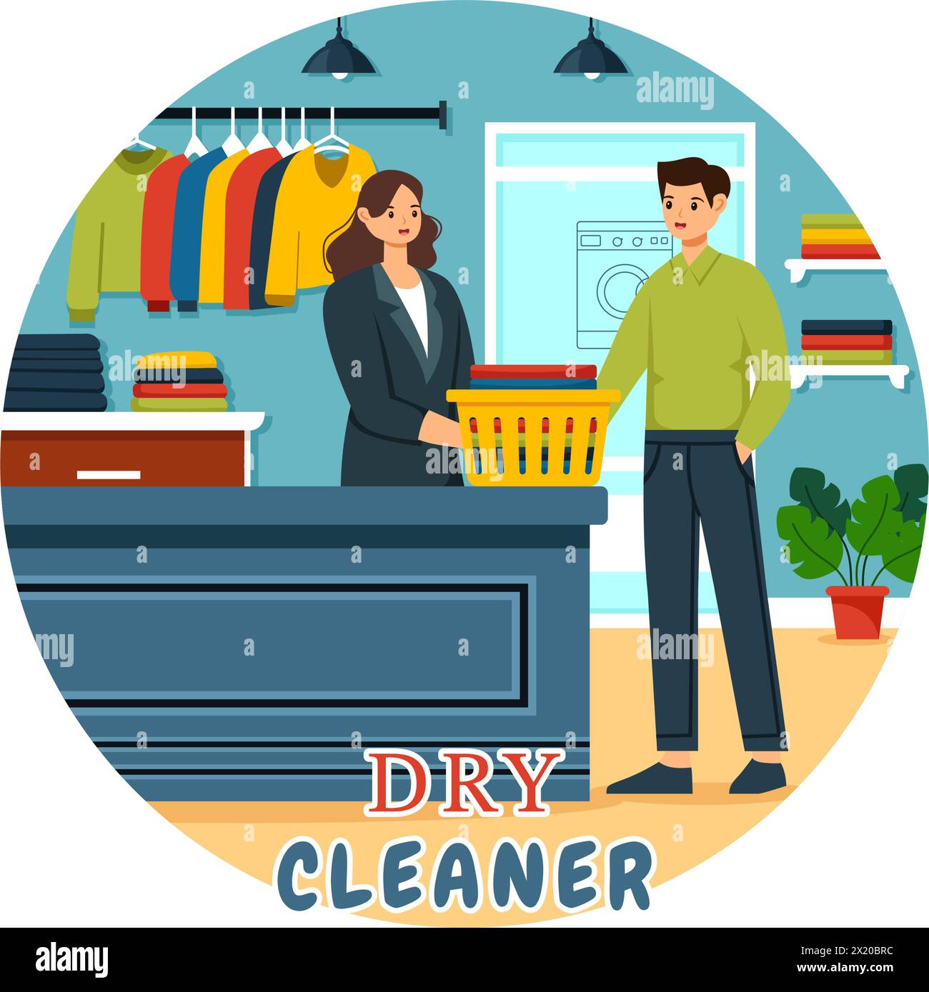 Industrial cleaners Stock Vector Images - Alamy