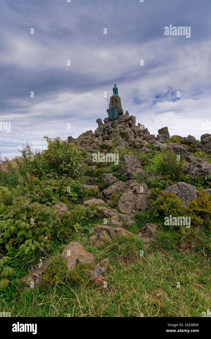 The aviation monument at the Wasserkuppe, the highest mountain in the ...
