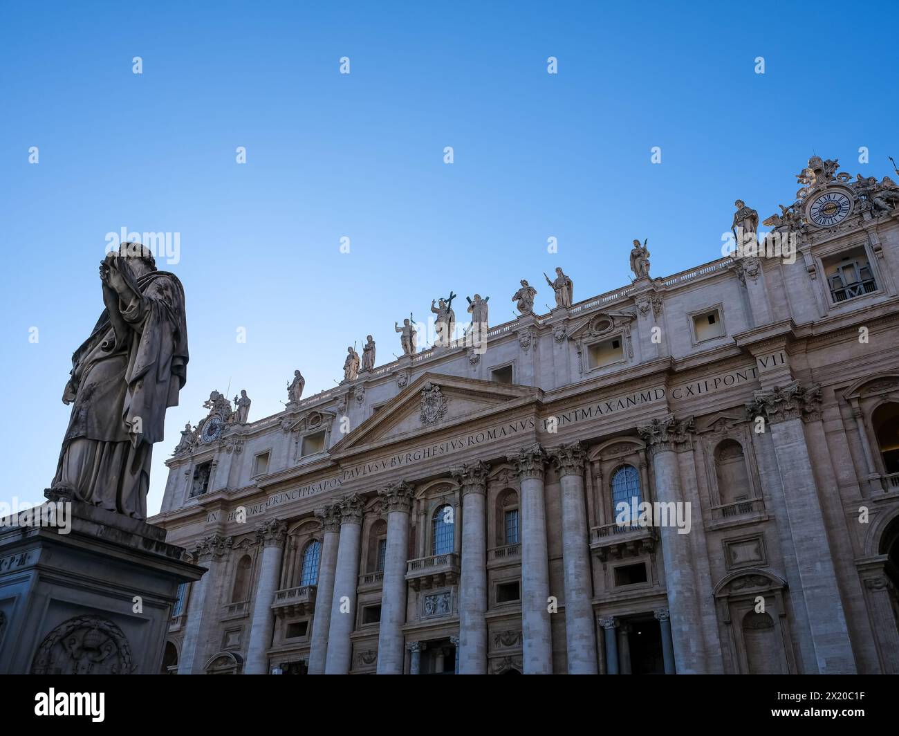 Detail of Saint Peter's Basilica in Vatican City, the papal enclave in ...