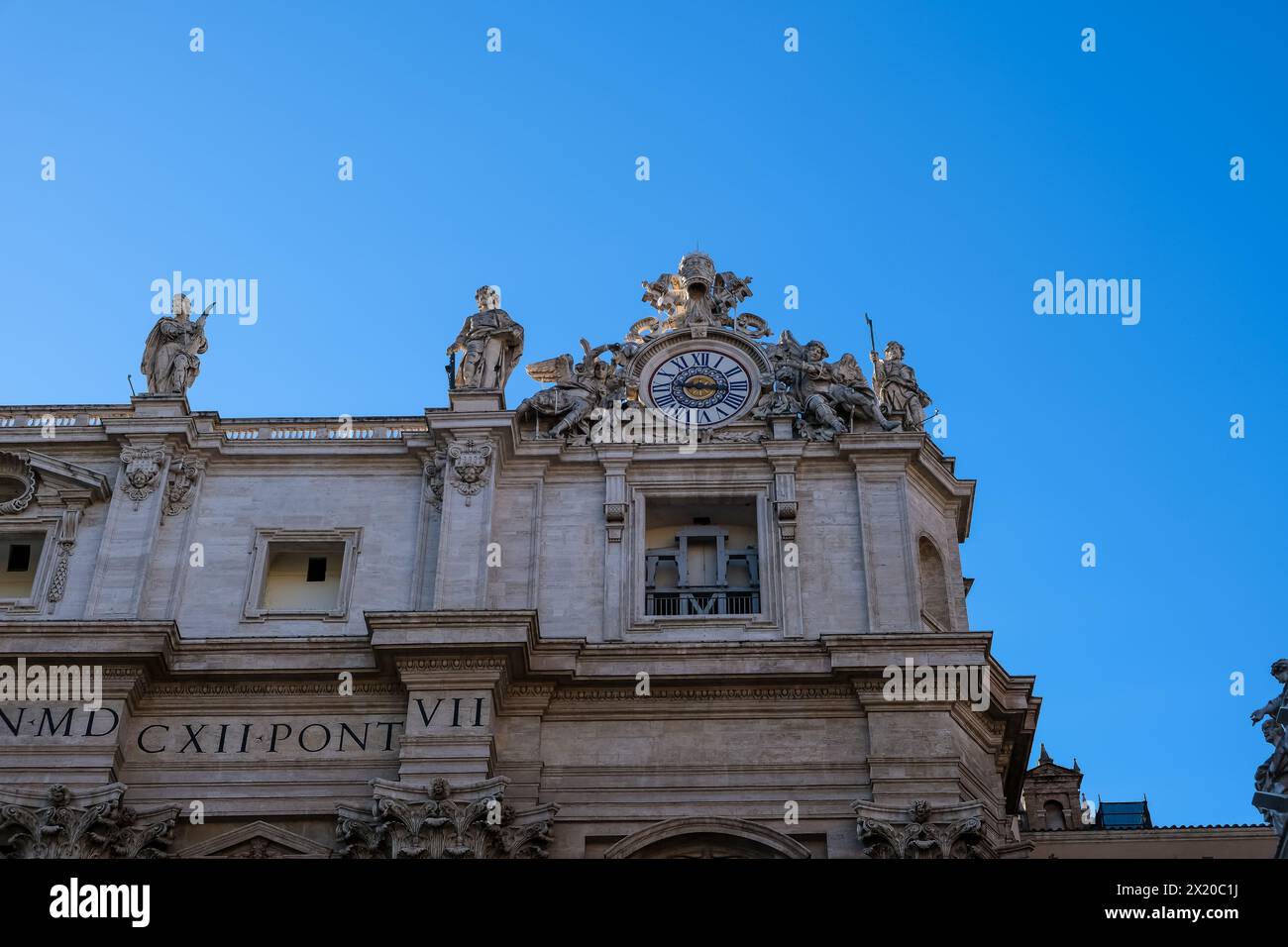 Detail of Saint Peter's Basilica in Vatican City, the papal enclave in ...