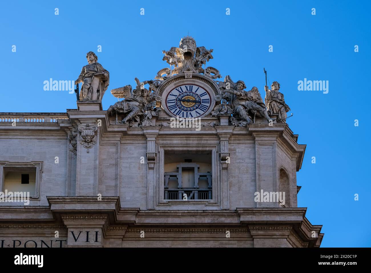 Detail of Saint Peter's Basilica in Vatican City, the papal enclave in ...