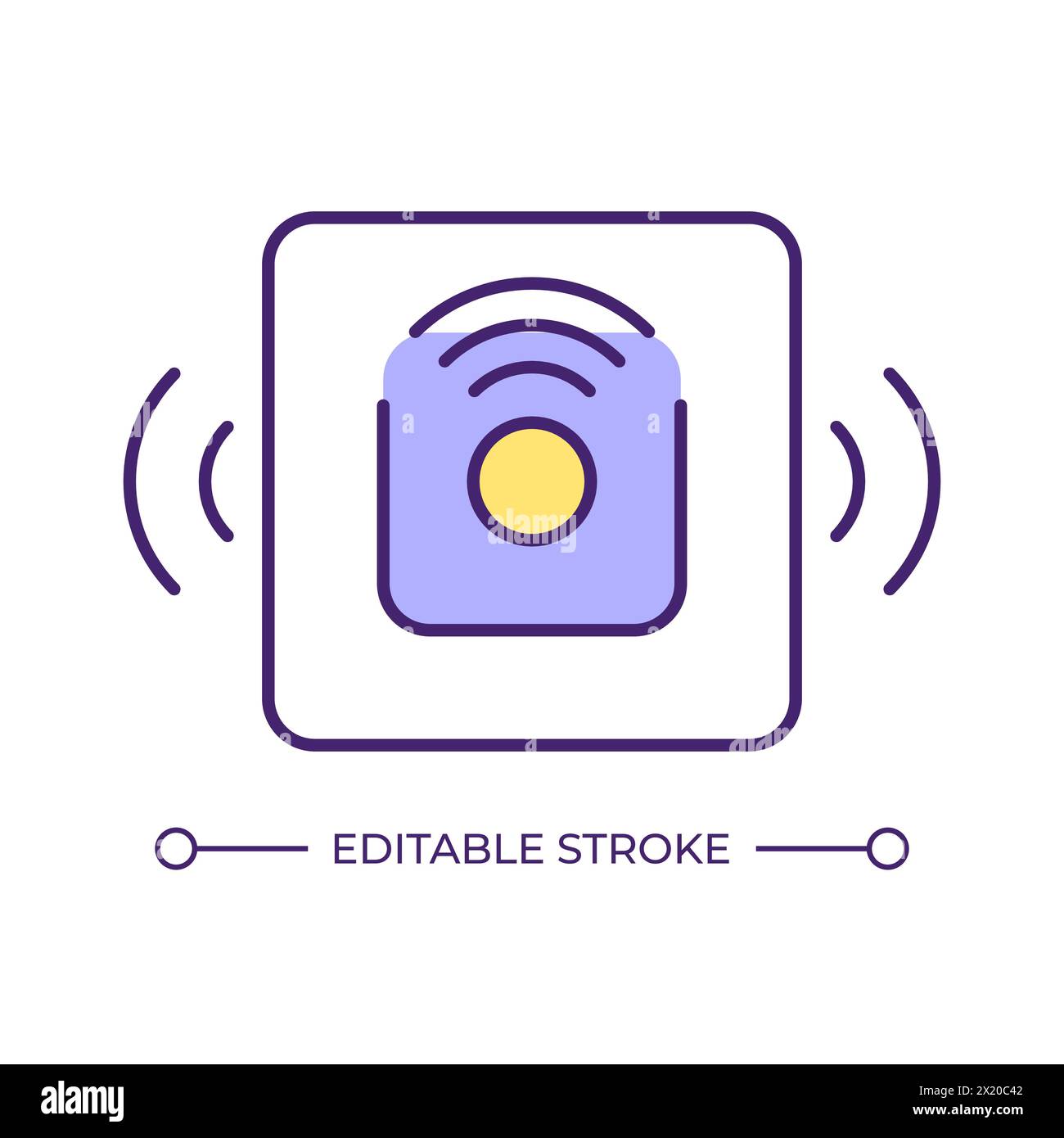 Motion Sensor Rgb Color Icon Stock Vector Image And Art Alamy