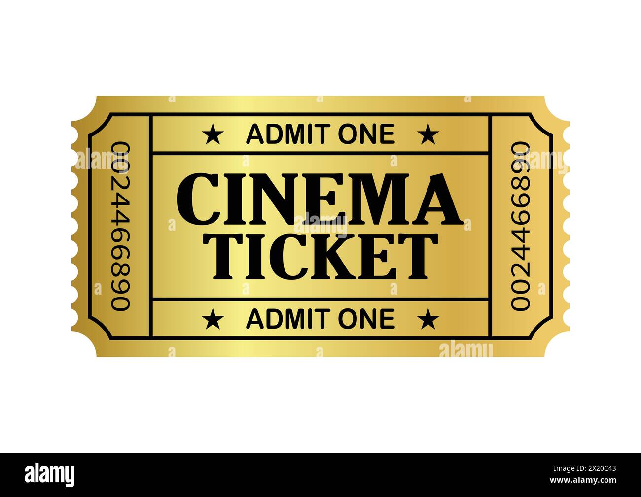 Cinema ticket icon. Cinema movie and entertainment theme. Isolated ...