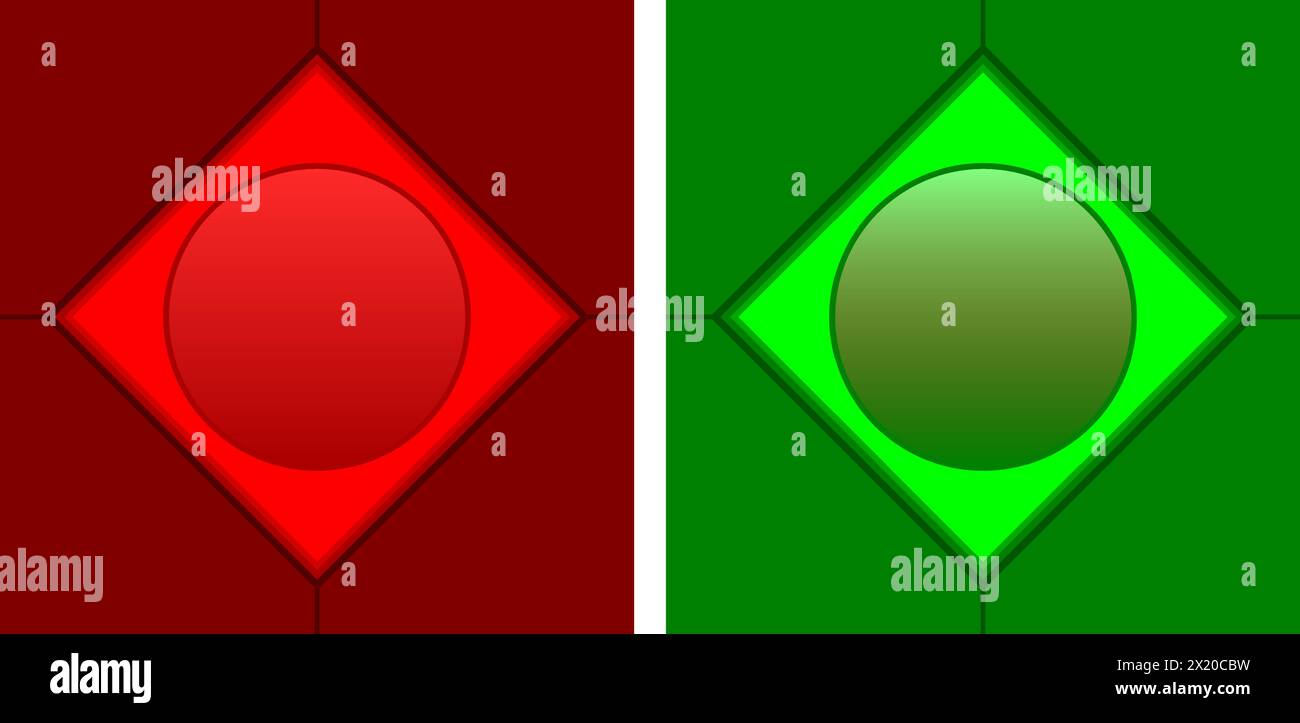 Red green push buttons Stock Vector Images - Alamy