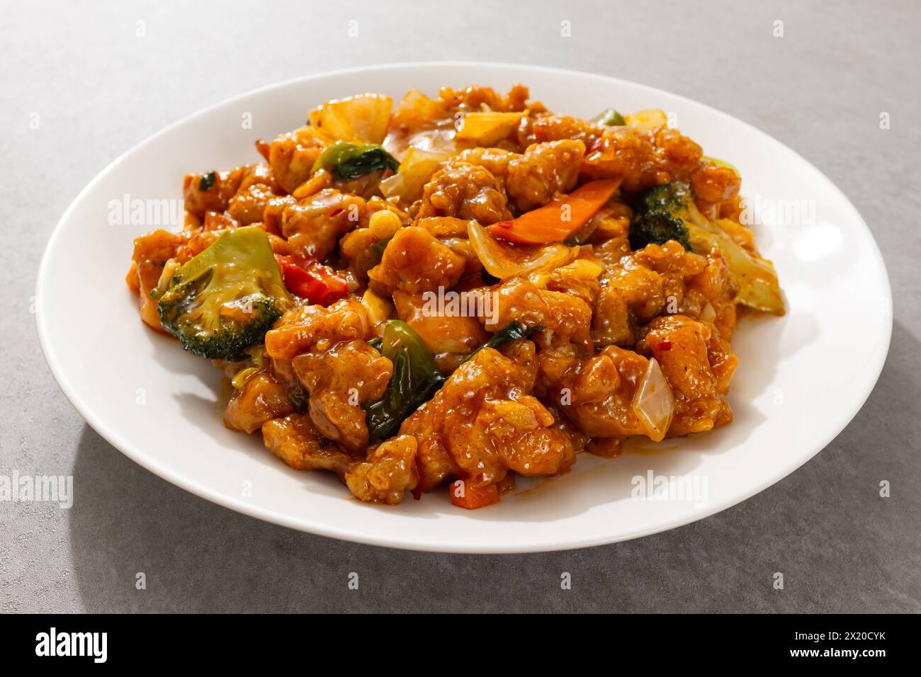 Soy sauce seasoned fried chicken korean style laziji Stock Photo - Alamy