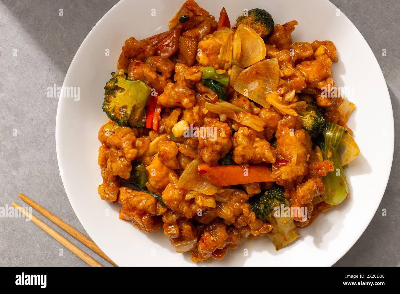 Soy sauce seasoned fried chicken korean style laziji Stock Photo - Alamy