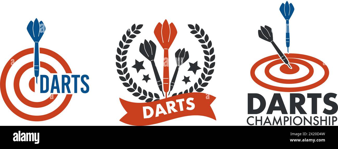 Competitive Darts Logo Vector Set Stock Vector Image & Art - Alamy