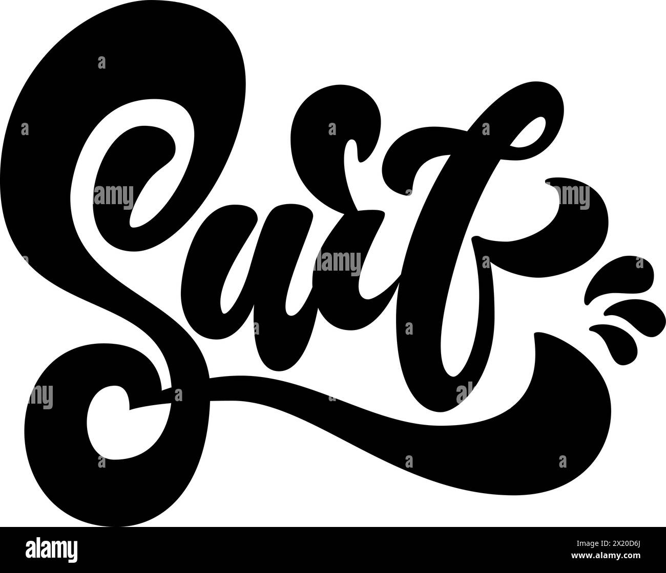 Surf. Lettering phrase isolated on white background. Design element ...