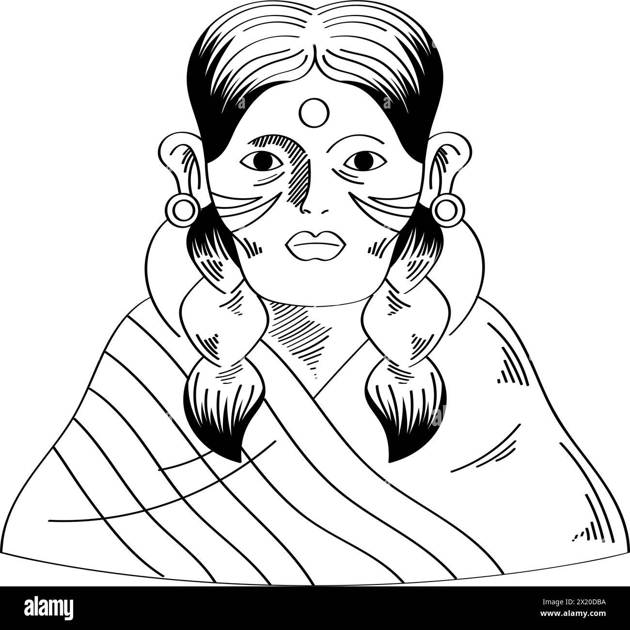 native american girl character illustration Stock Vector Image & Art ...