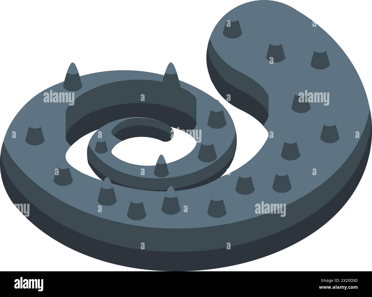 Black color conch icon isometric vector. Underwater animal. Food ...