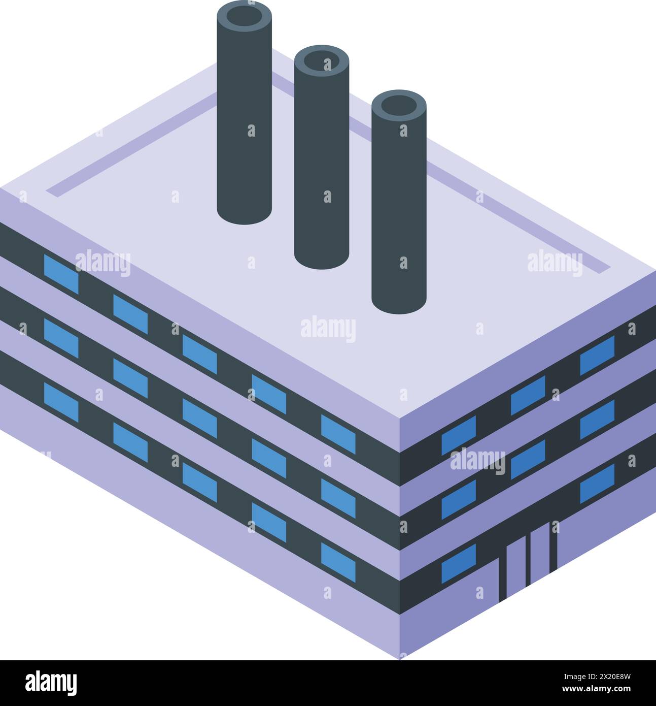 Distribution gas factory icon isometric vector. Control platform. Tower ...