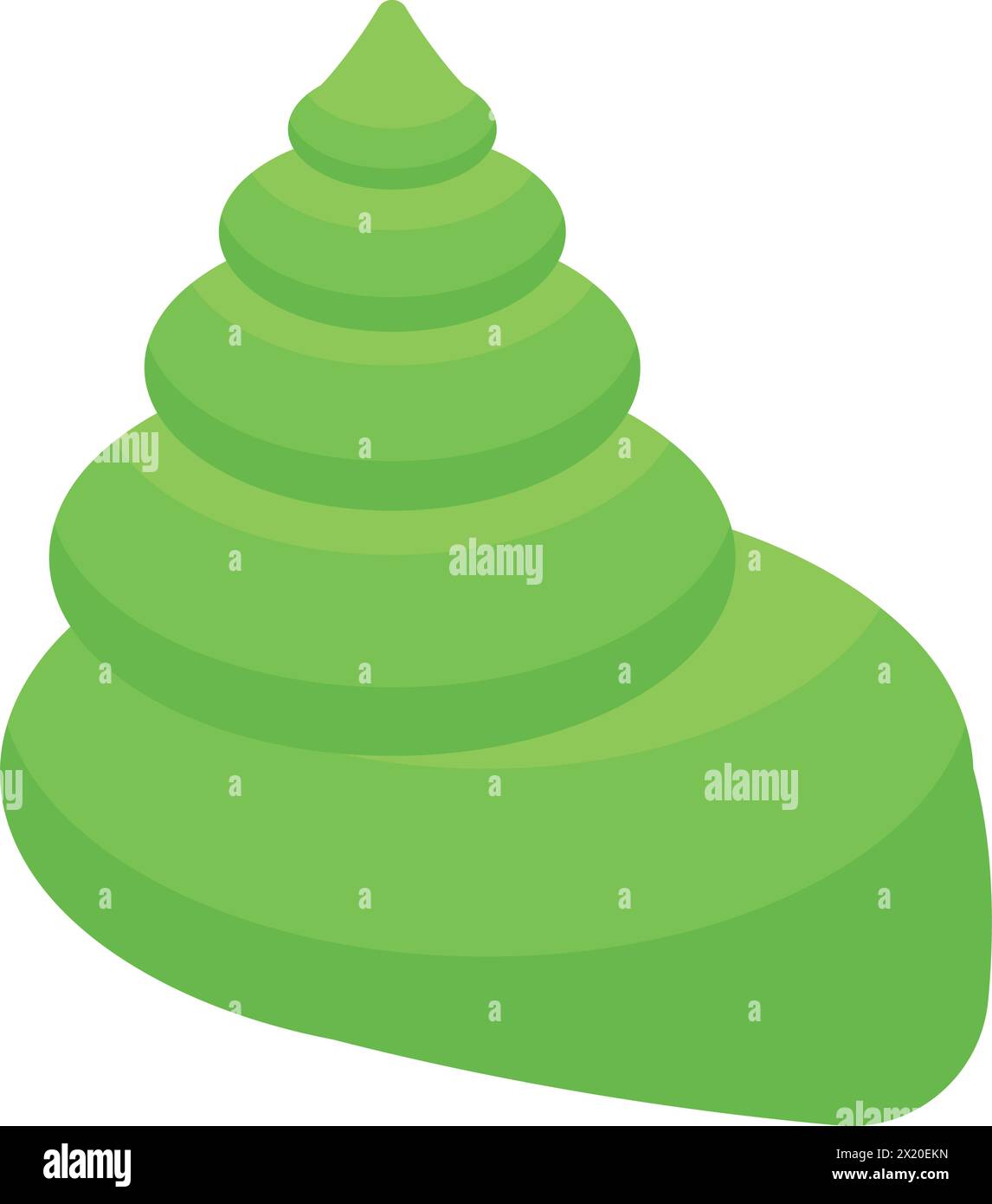 Green sea shell icon isometric vector. Underwater conch. Colorful ...