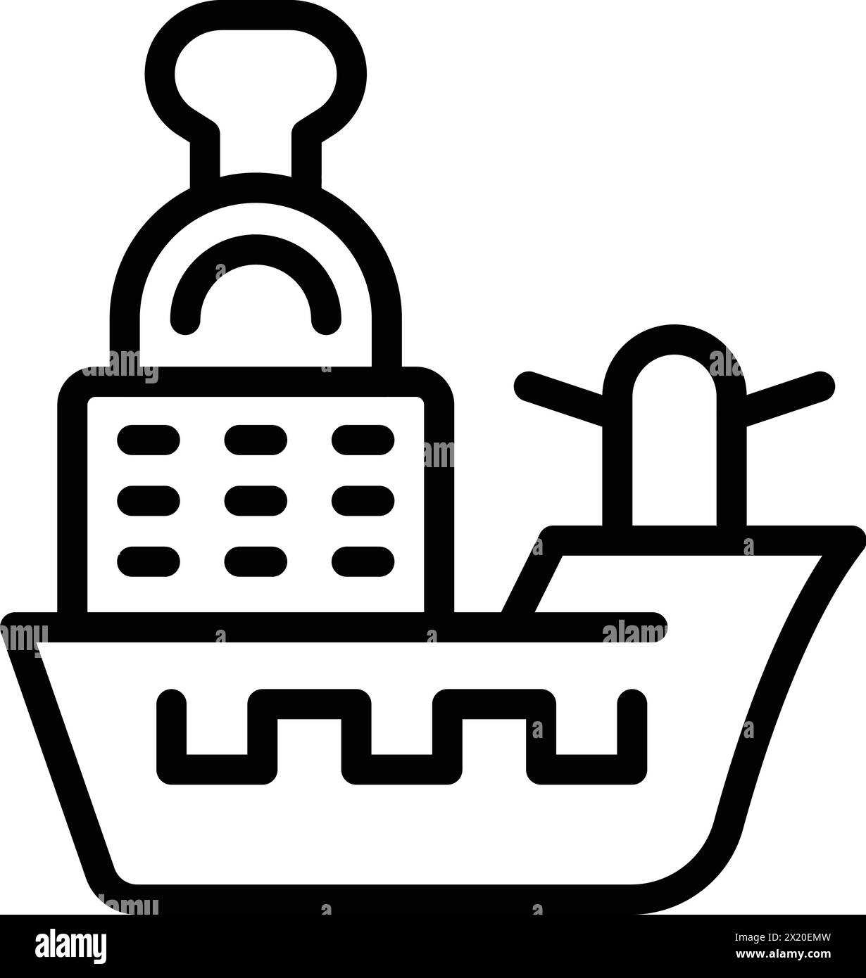 Warfare nautical fleet icon outline vector. Water fighting boat. Army ...