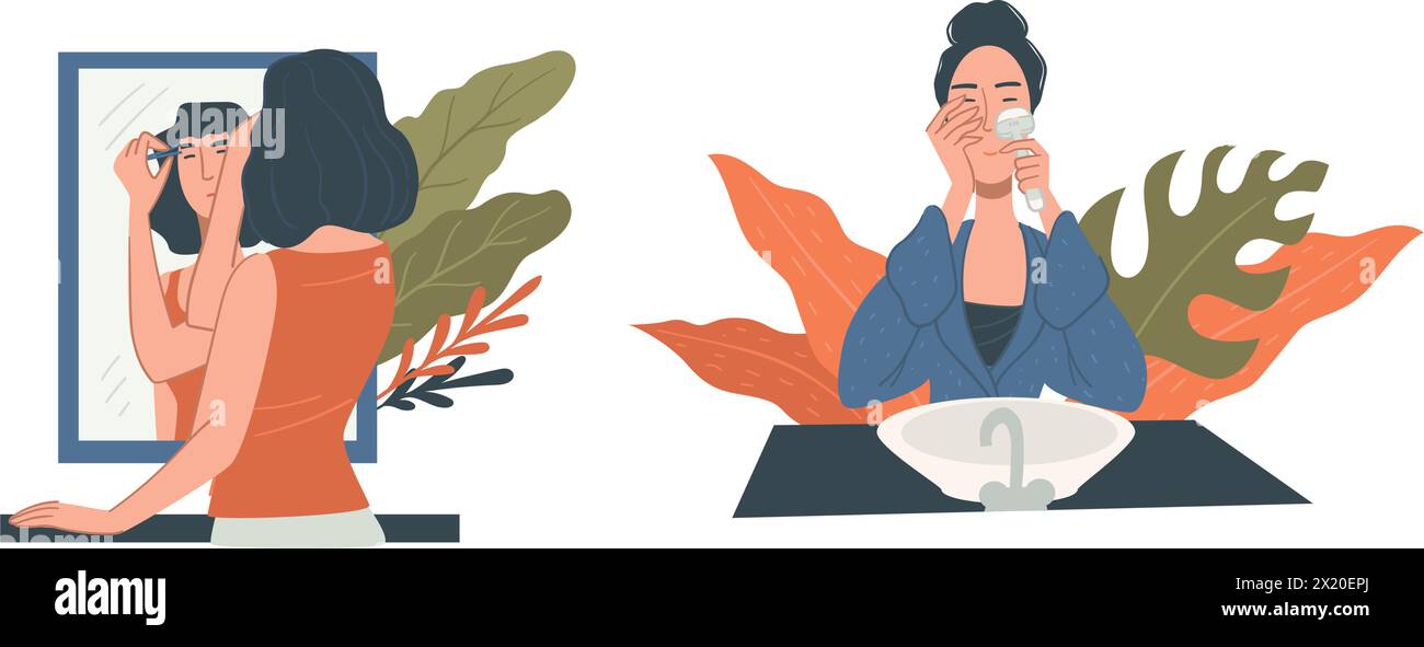 Self care regimen Stock Vector Images - Alamy