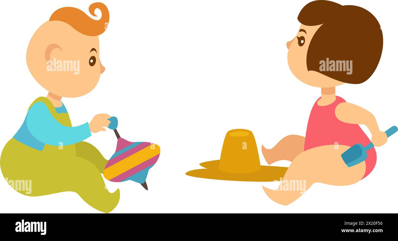 Children engaged in play Stock Vector Images - Alamy