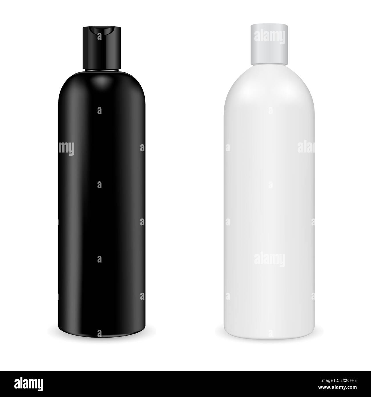 Shampoo bottle blank design. Cosmetic product package template, clean ...