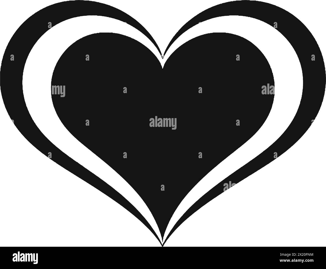 Heart in shadow Stock Vector Images - Alamy