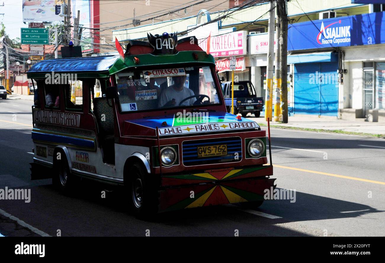 A colorful Jeepney in Cebu City, The Philippines Stock Photo - Alamy