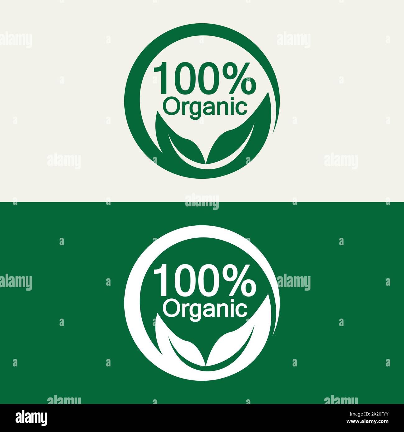100 percent organic vector logo design. Can use for label, badge, print ...
