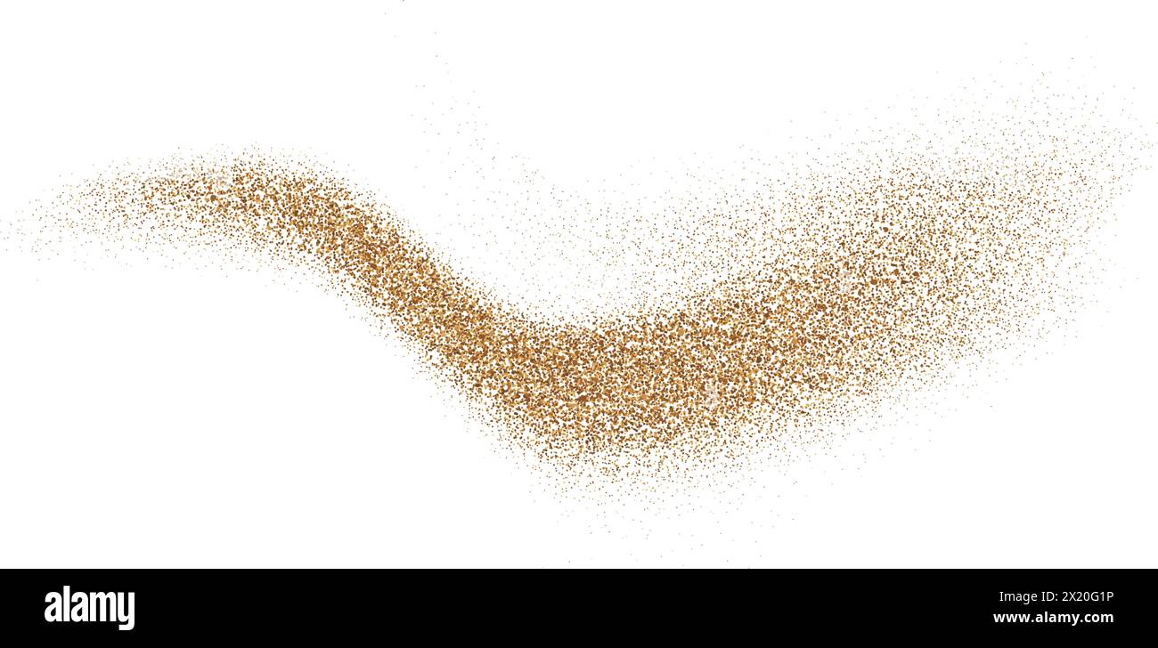 Sand powder splash. Flowing dust speckles and particles wave texture ...