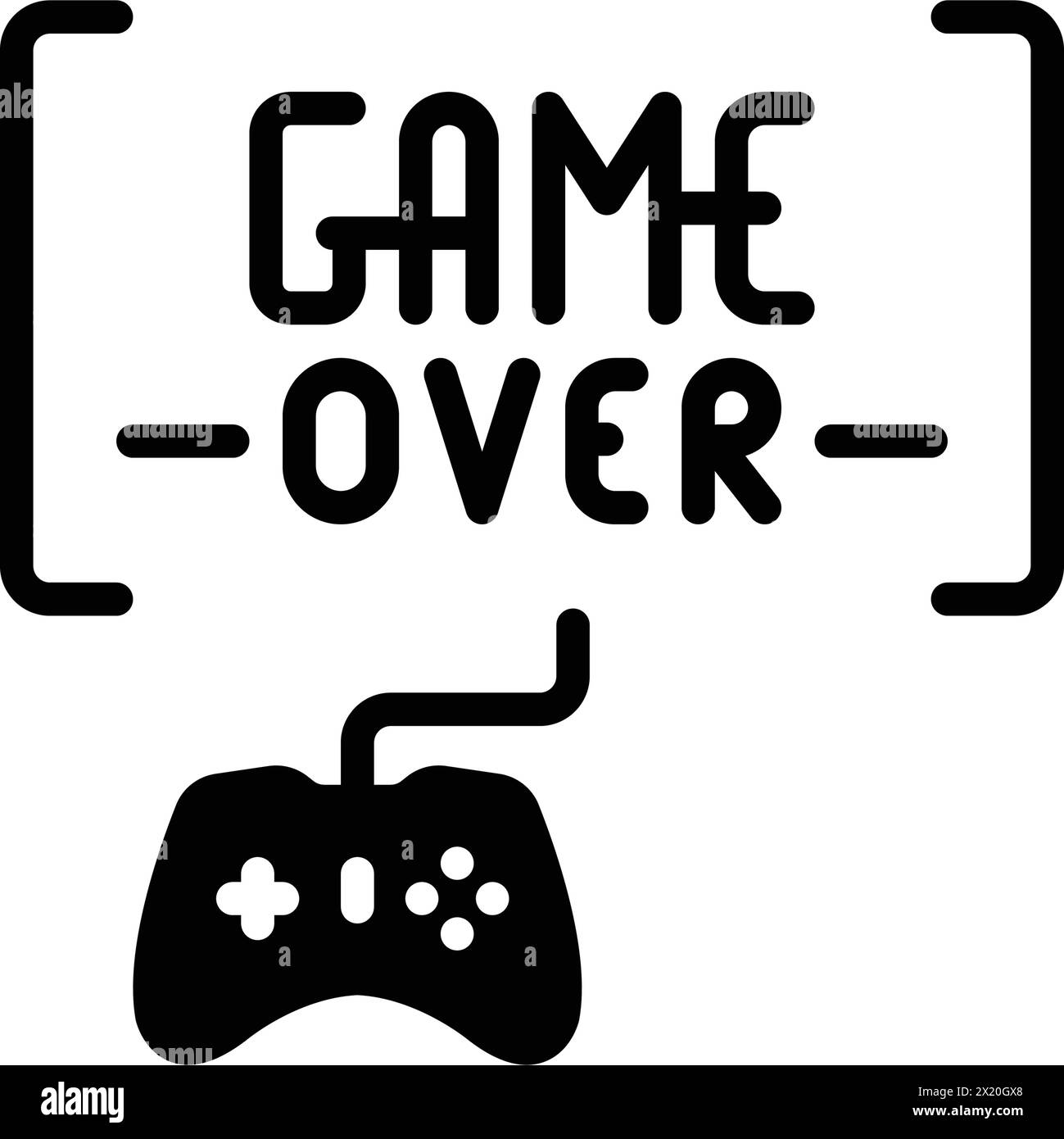 Game over video game Black and White Stock Photos & Images - Alamy