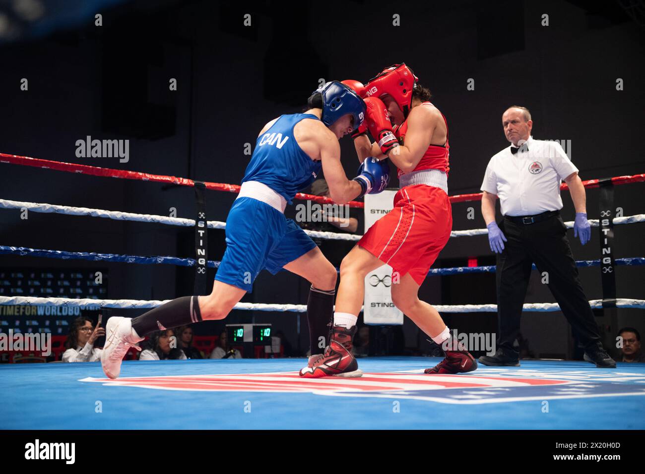 Pueblo, Colorado, USA. 18th Apr, 2024. Scarlett Delgado of Canada(Blue ...