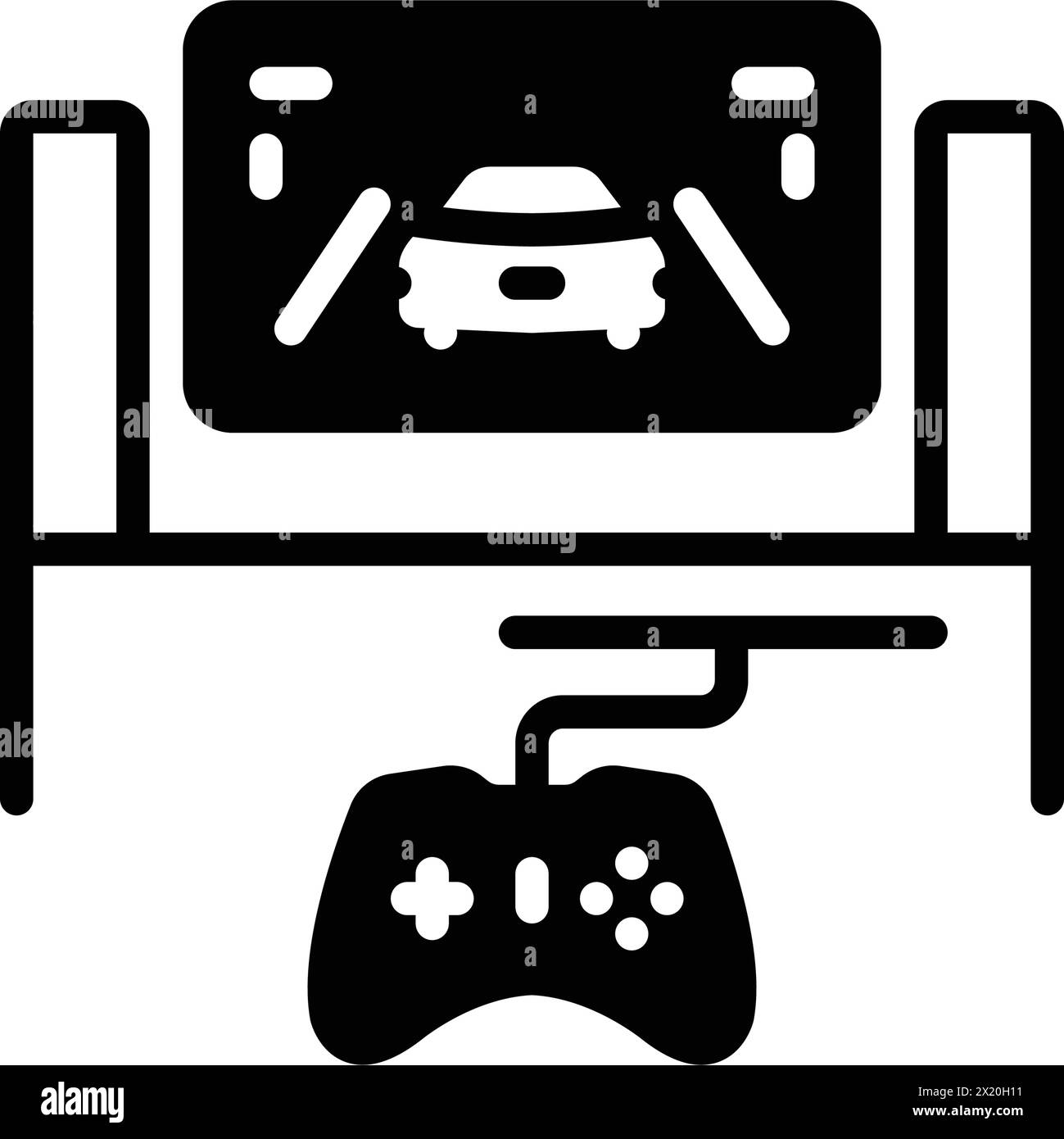 Icon multiplayer video game Black and White Stock Photos & Images - Alamy