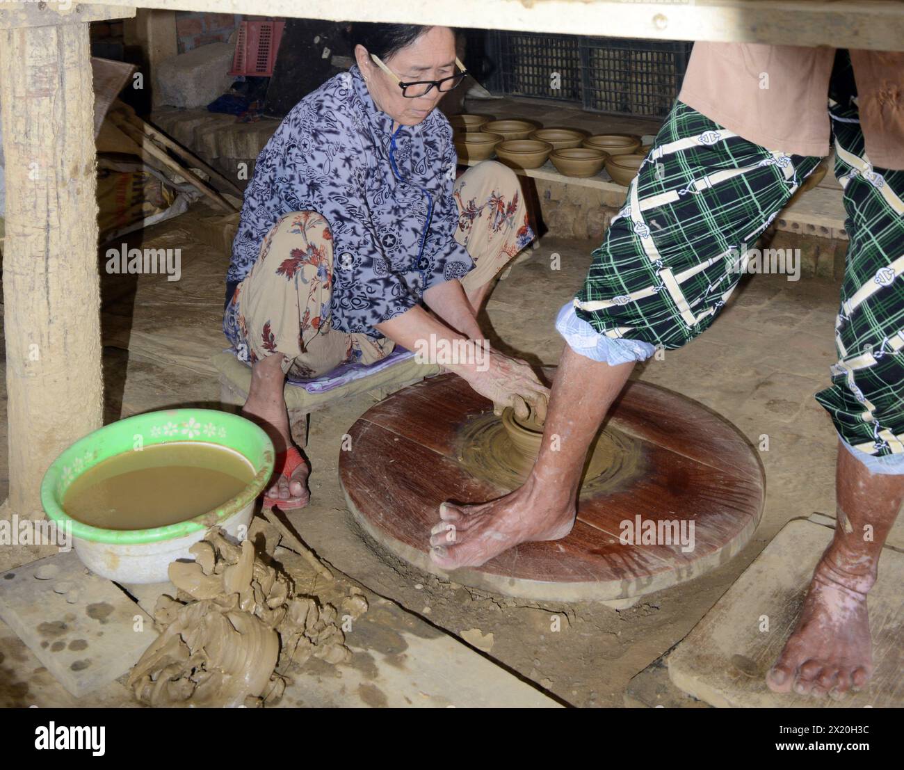 Traditional Clay pots production at Thanh Ha pottery village in Hoi An ...