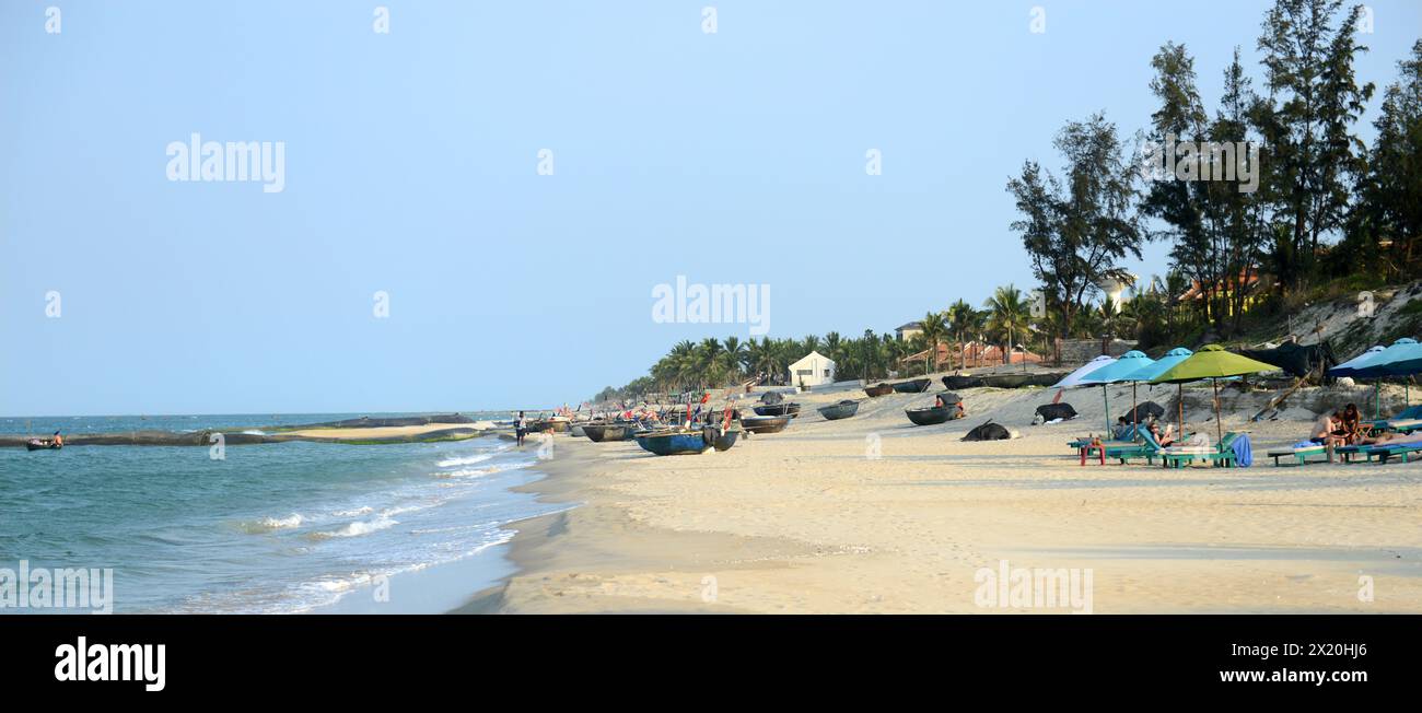 The beautiful An Bang Beach / Cua Dai beach in Hoi An, Vietnam Stock ...