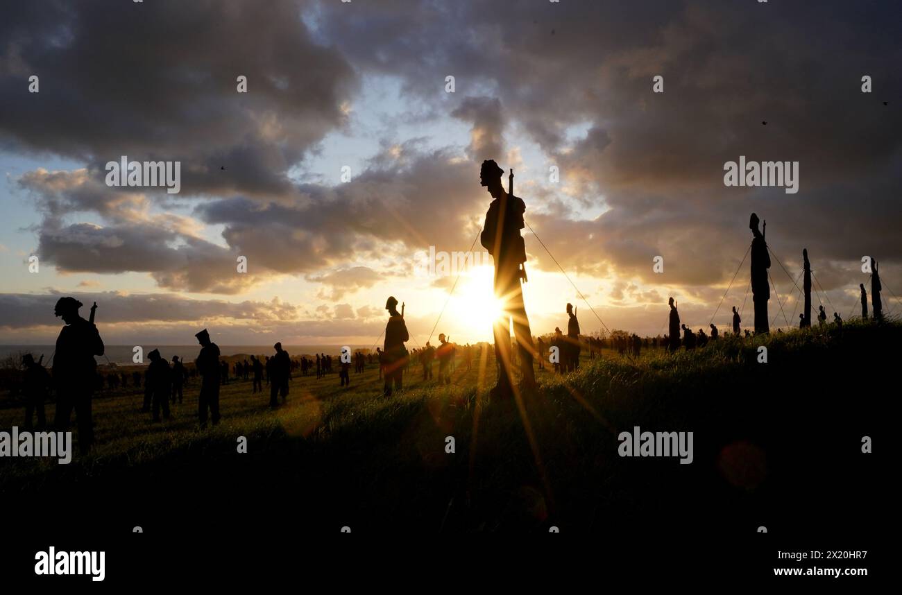 A view of the Standing with Giants silhouettes which create the For ...