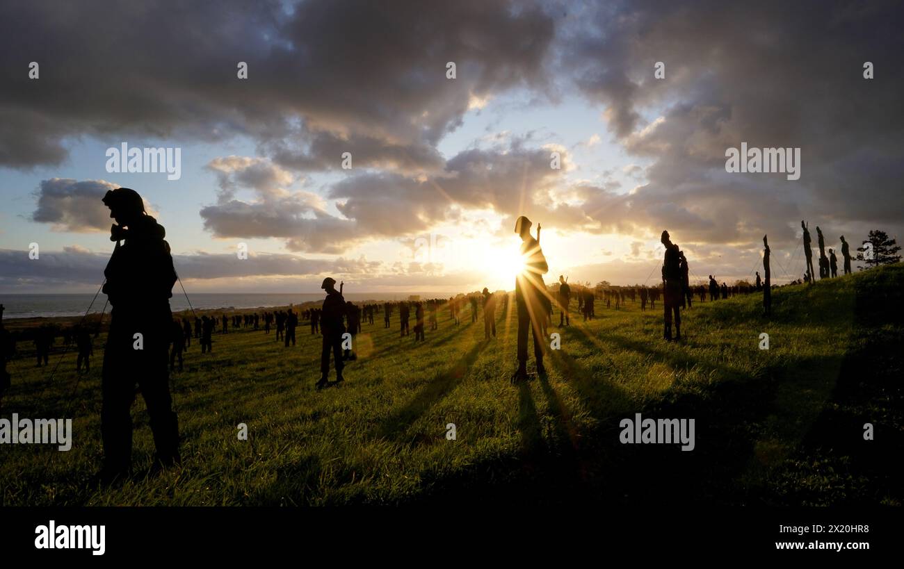A view of the Standing with Giants silhouettes which create the For ...