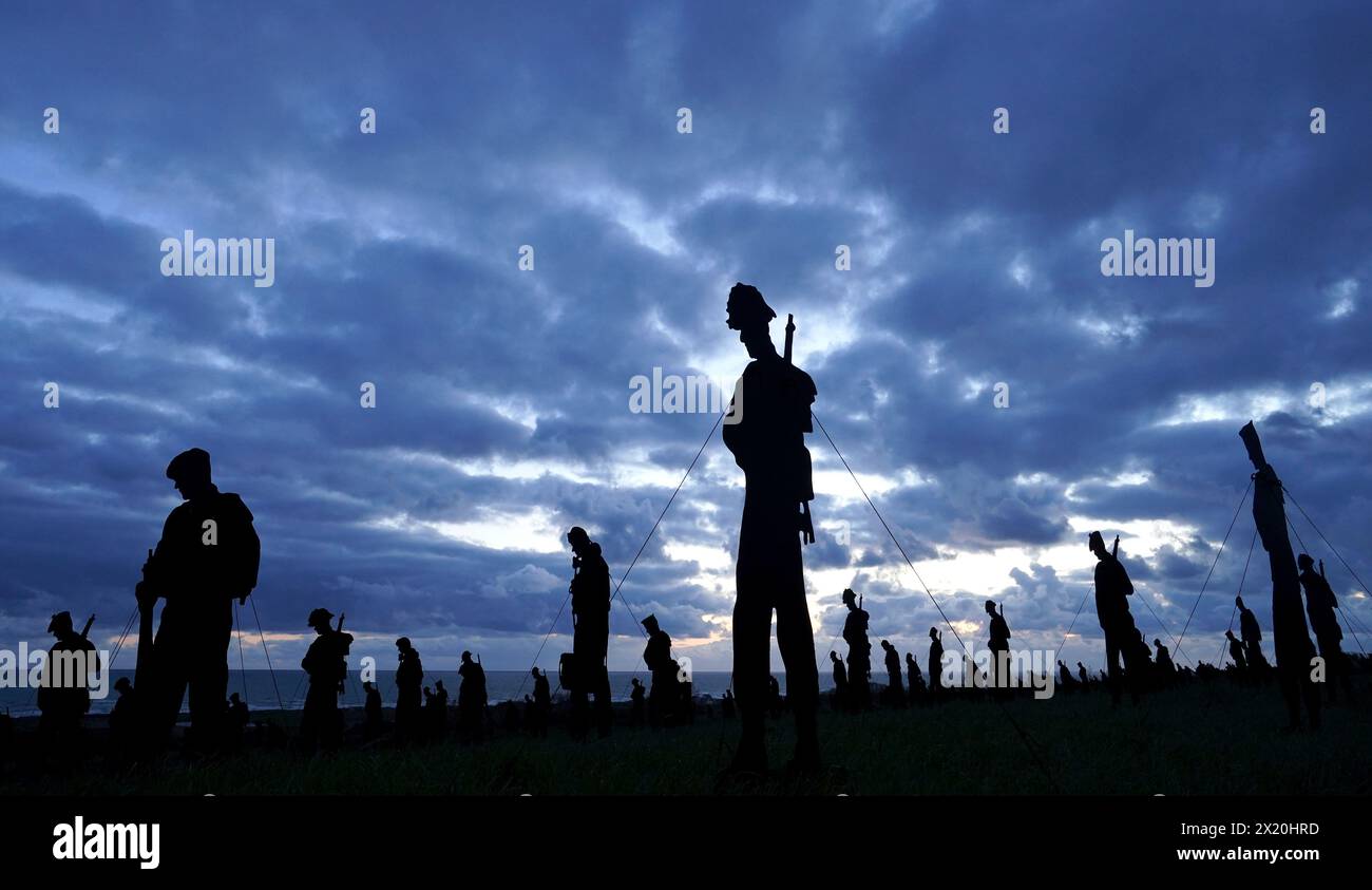 A view of the Standing with Giants silhouettes which create the For ...