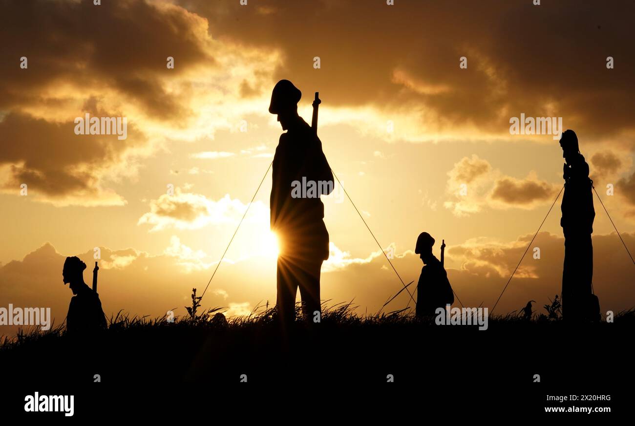 A view of the Standing with Giants silhouettes which create the For ...