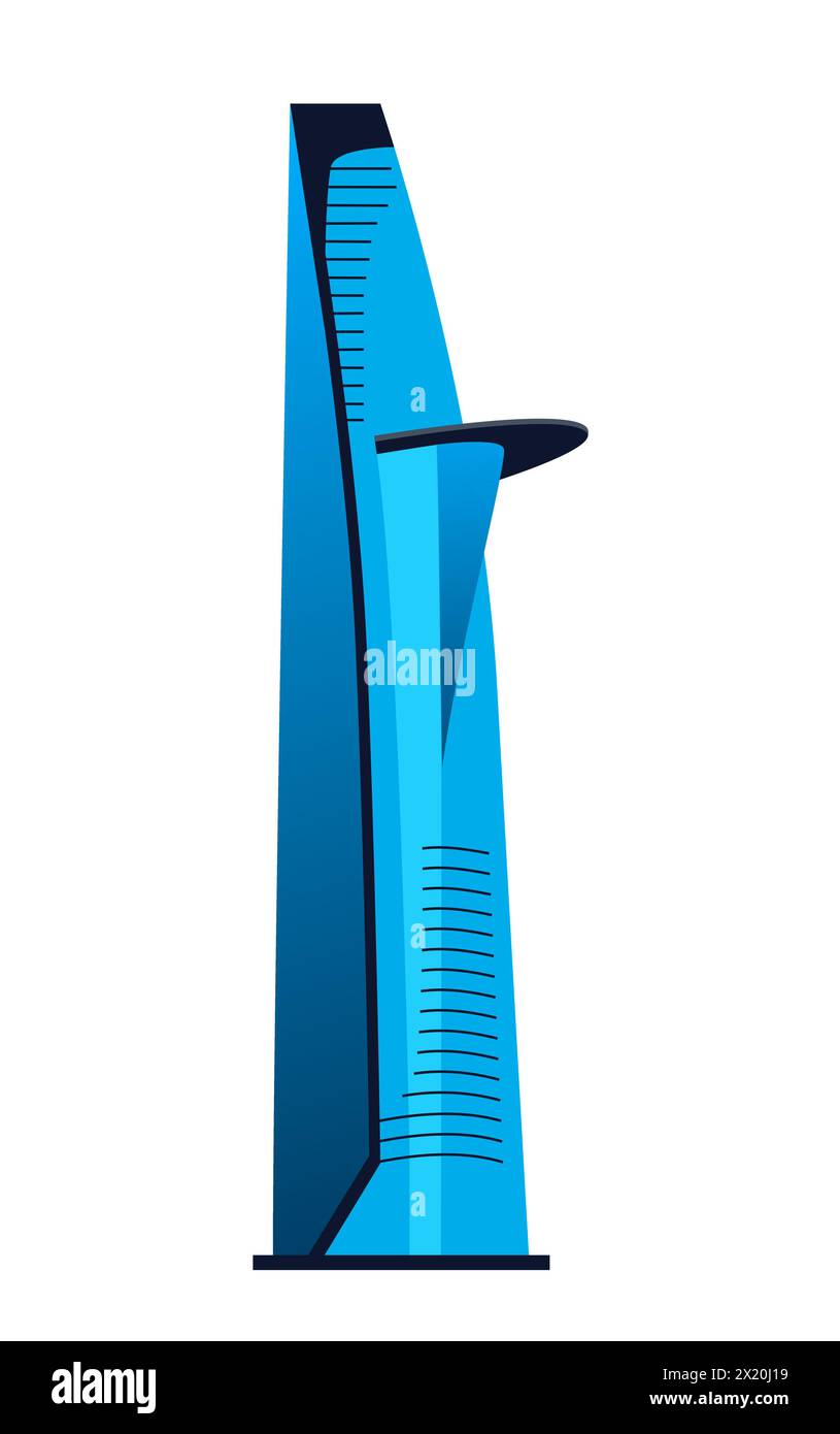 Site of the Bitexco tower - modern flat design style single isolated ...